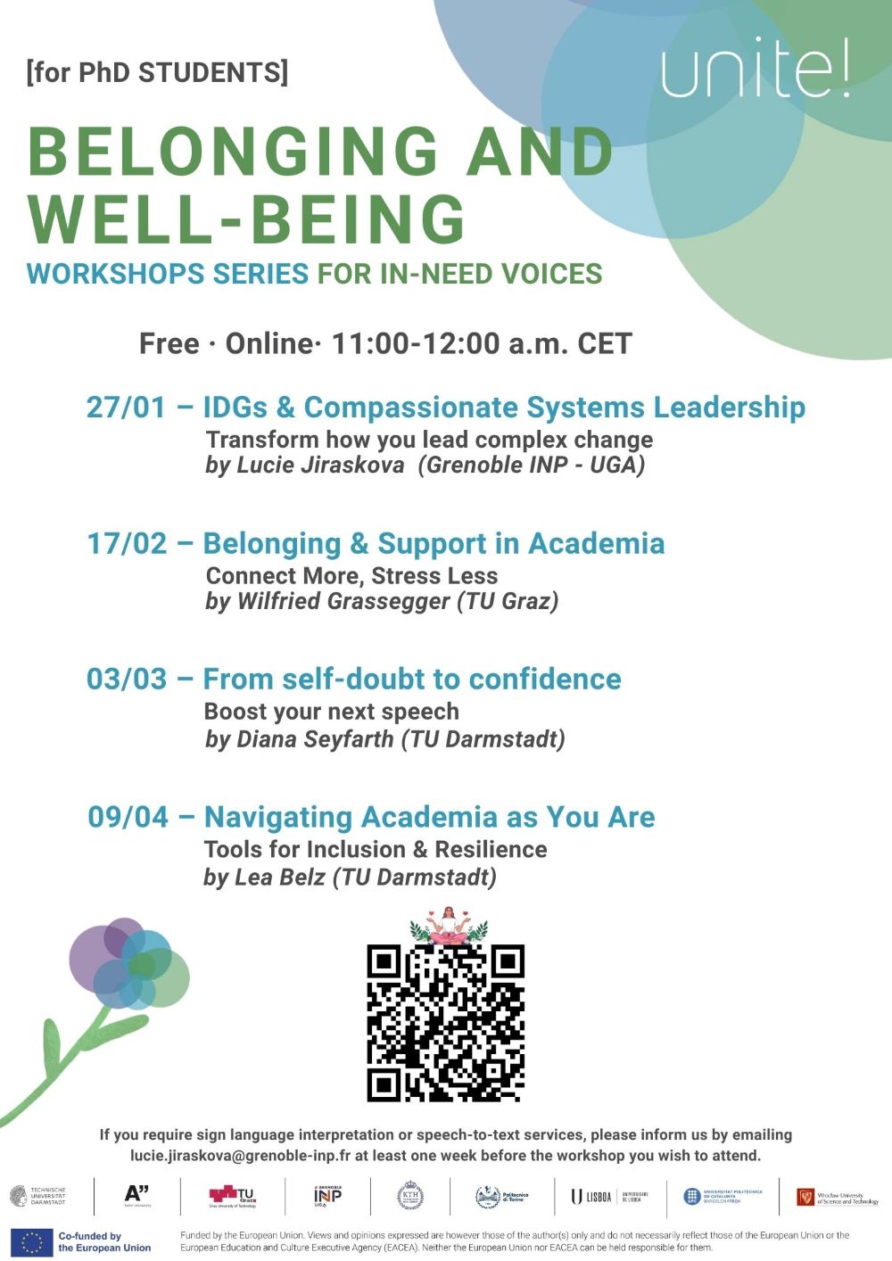 Belonging and Well-being workshop series - Welcome to Unite! The ...